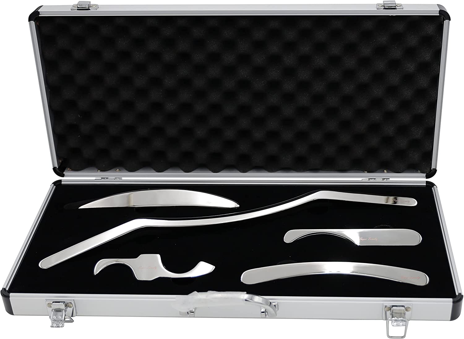 Stainless Steel Gua Sha Scraping Massage Tools Set With Aluminum Box 4750