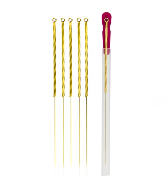 Full Gold Plated Acupuncture Needles (One Needle With One Tube) - Buy ...